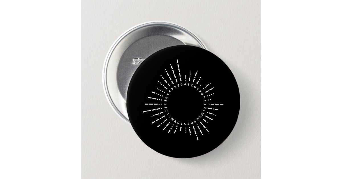 Morse Code Alphabet Button | Zazzle