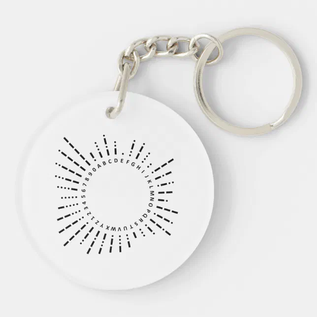 Morse Code Alphabet Keychain | Zazzle