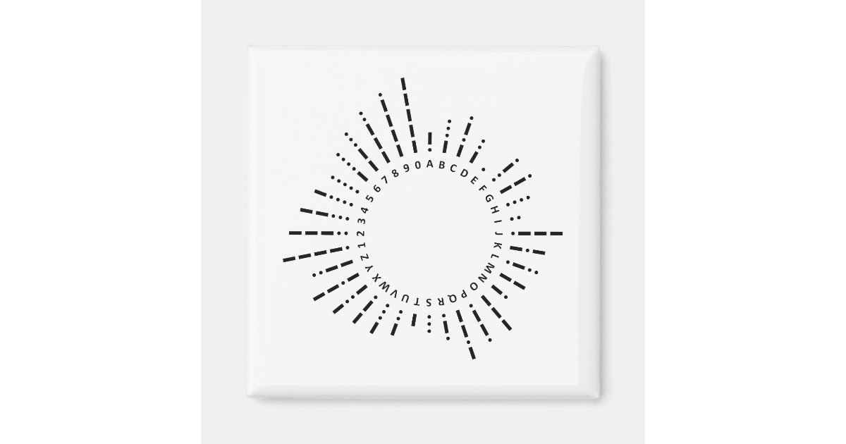 Morse Code Alphabet Magnet | Zazzle