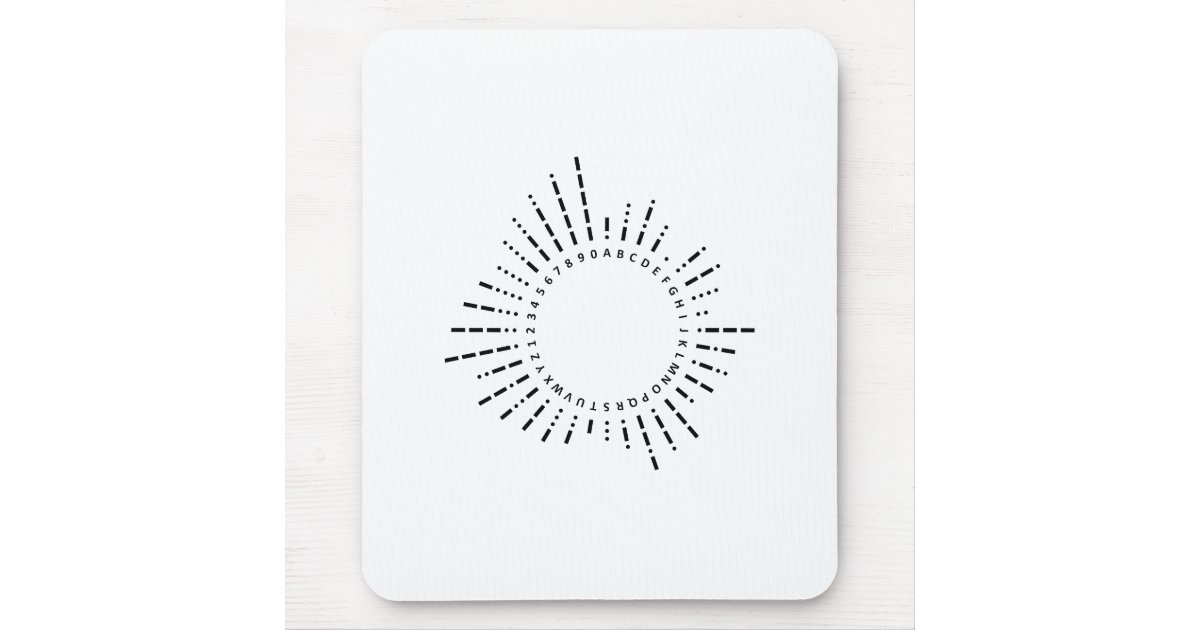 Morse Code Alphabet Mouse Pad | Zazzle