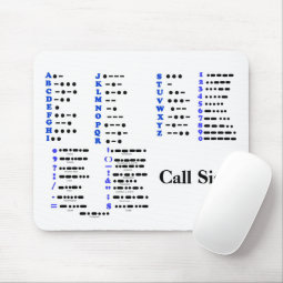 Morse Code Alphabet Numbers Punctuation Mouse Pad | Zazzle