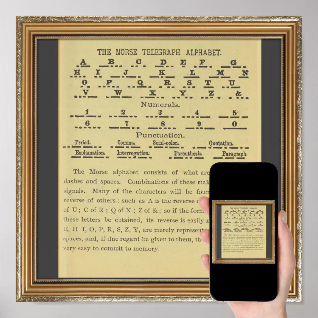 Morse Code Alphabet Poster | Zazzle