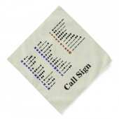 Morse Code Chart Bandana Customize Call Sign | Zazzle
