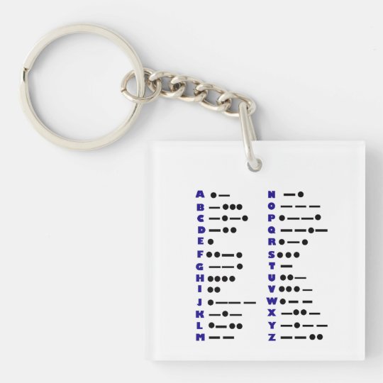 Morse Code Key-Chain 2-Sided Keychain | Zazzle.com