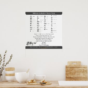 Morse Code Military Alphabet Chart | Zazzle