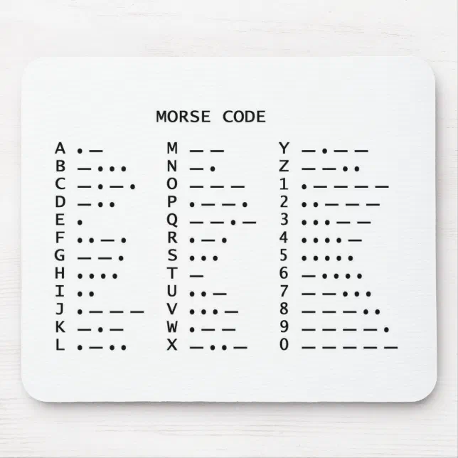 MORSE CODE MOUSE PAD | Zazzle