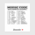 Morse Code NATO Phonetic Alphabet Sticker | Zazzle