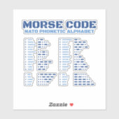Morse Code NATO Phonetic Alphabet Sticker | Zazzle
