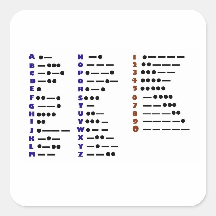 Morse Code or CW Sticker | Zazzle.com