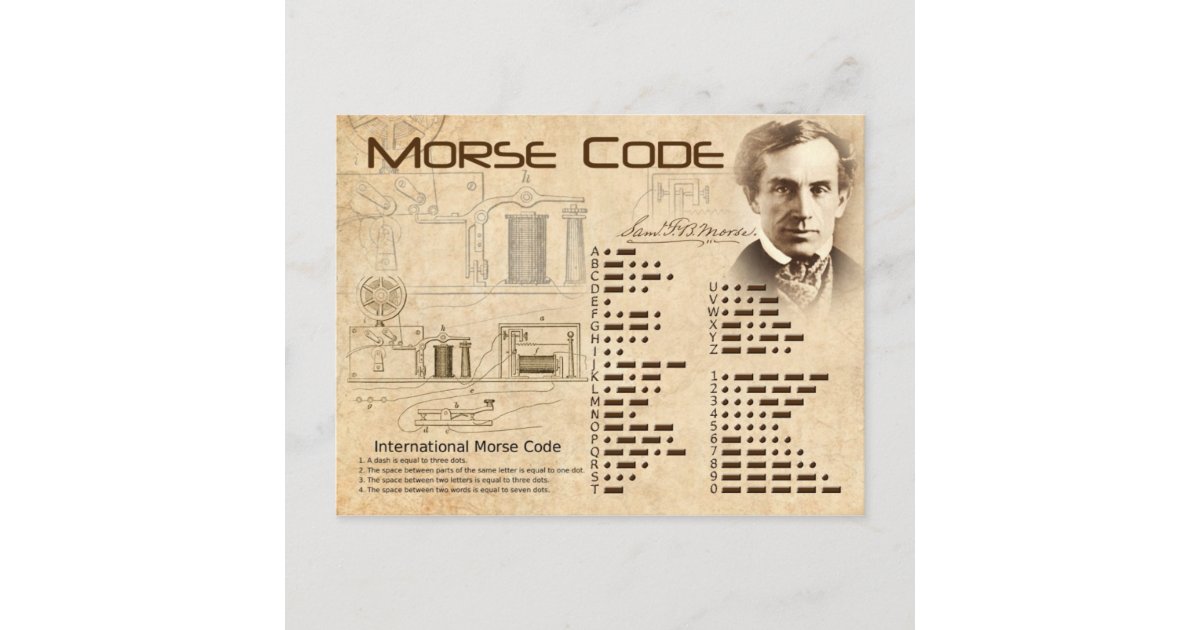 Morse Code Postcard | Zazzle