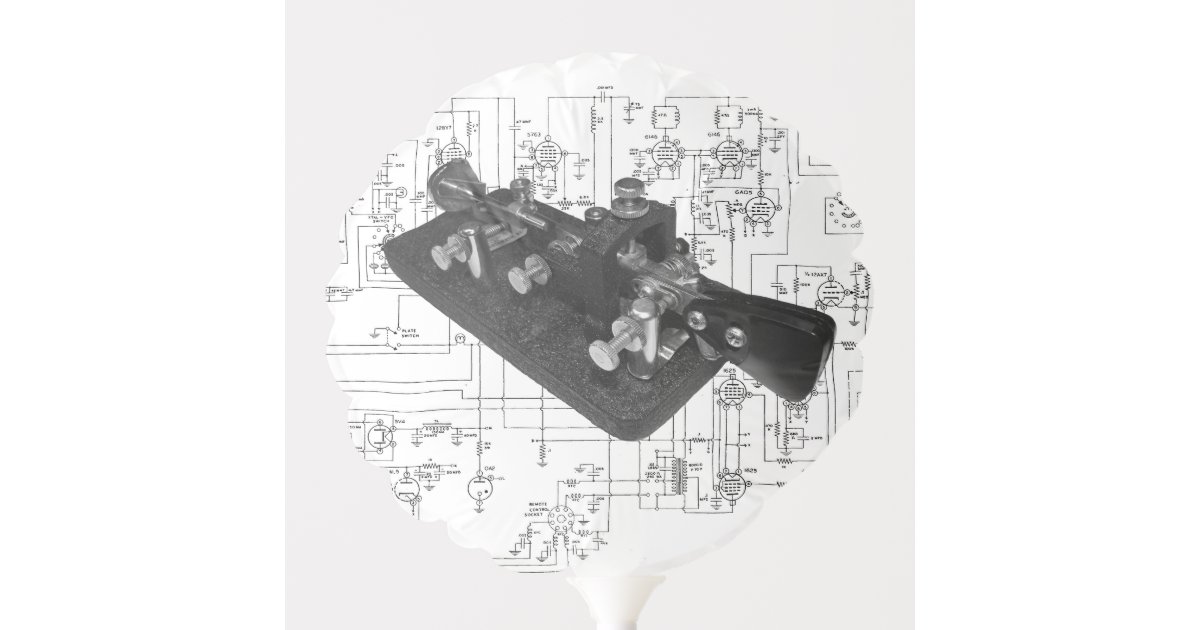 Morse Code Radio Key Schematic Balloon | Zazzle