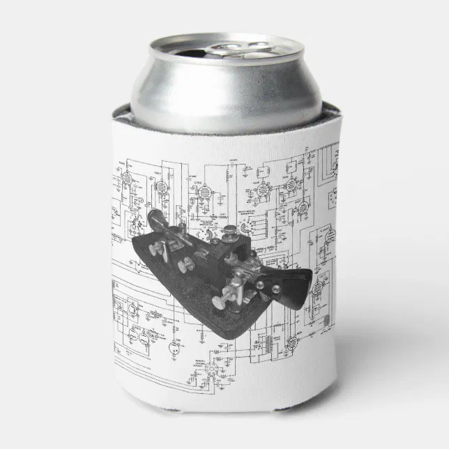 Morse Code Radio Key Schematic Can Cooler | Zazzle