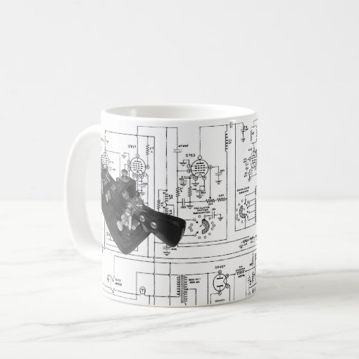 Morse Code Radio Key Schematic Coffee Mug | Zazzle