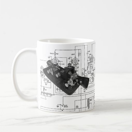 Morse Code Radio Key Schematic Coffee Mug | Zazzle