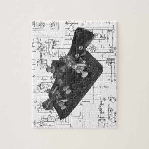 Morse Code Radio Key Schematic Jigsaw Puzzle | Zazzle