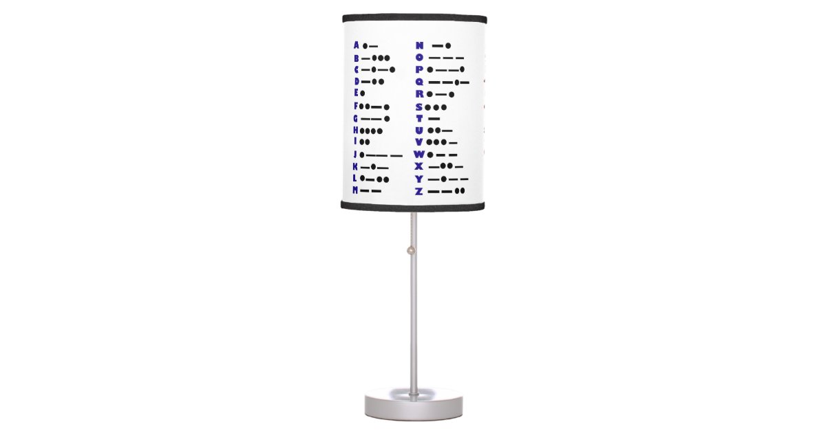Morse Code Table Lamp Customize It! | Zazzle