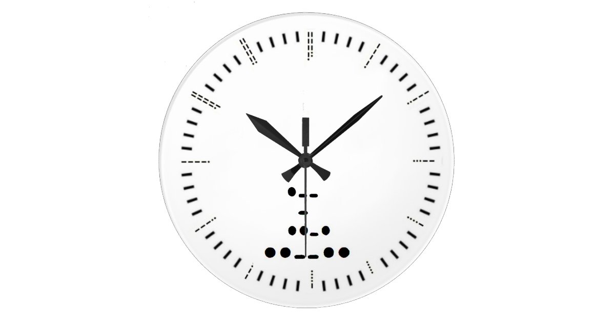Morse Code Wall Clock | Zazzle.com