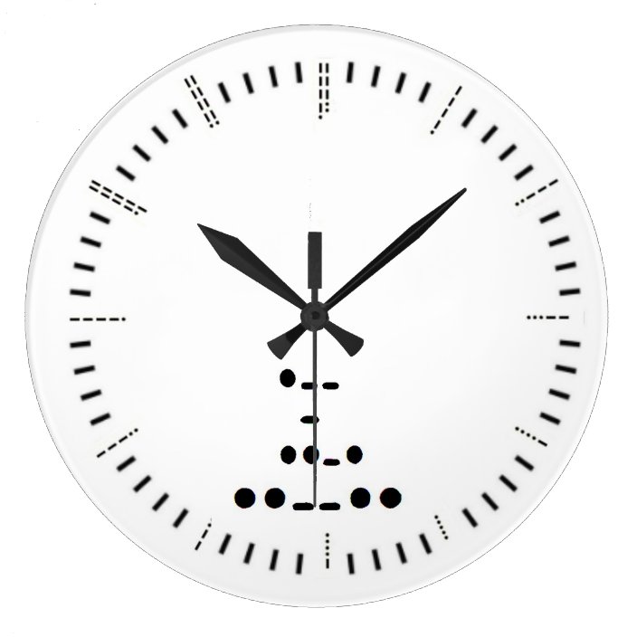 Morse Code Wall Clock | Zazzle.com