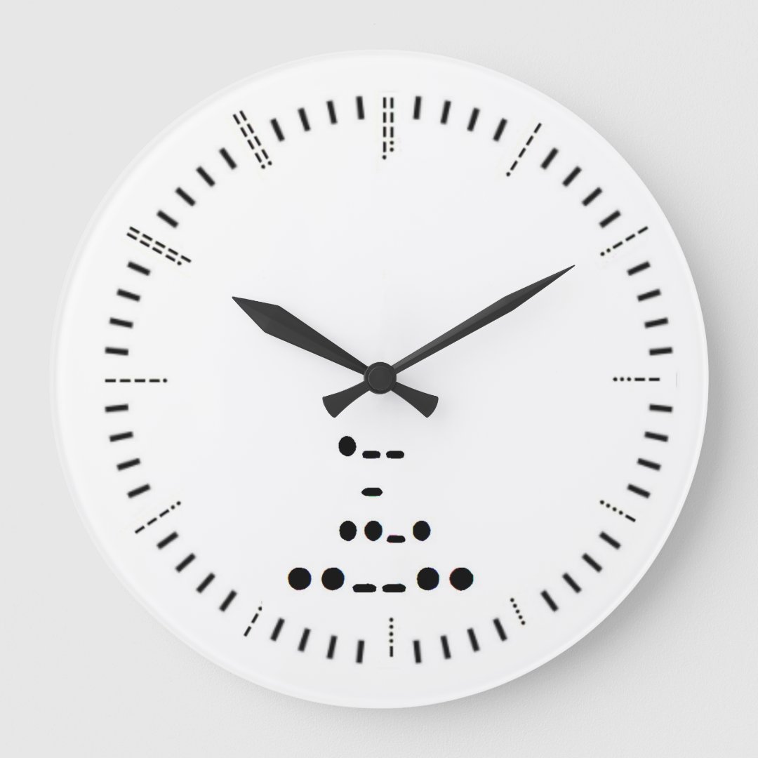 Morse Code Wall Clock | Zazzle