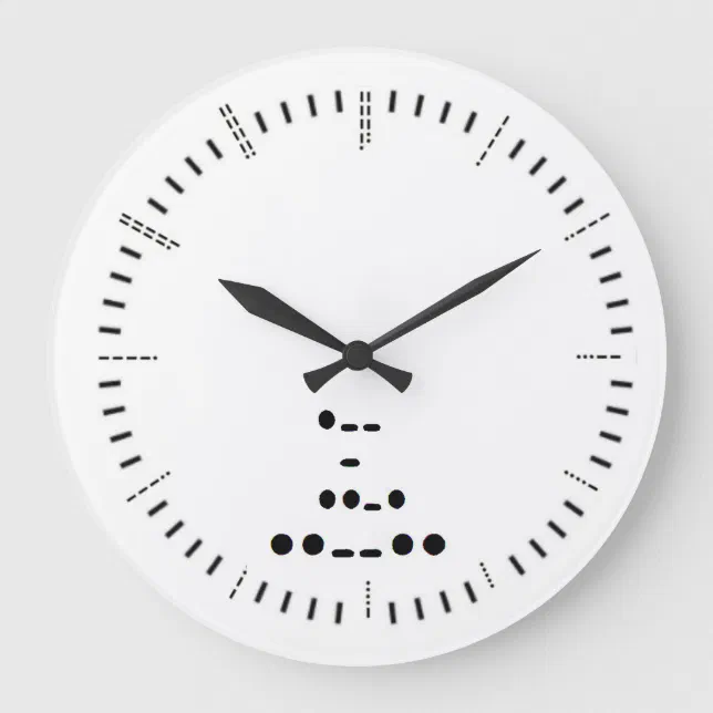 Morse Code Wall Clock | Zazzle