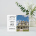 Mortgage Company Home Refinance Reasons Marketing Postcard | Zazzle