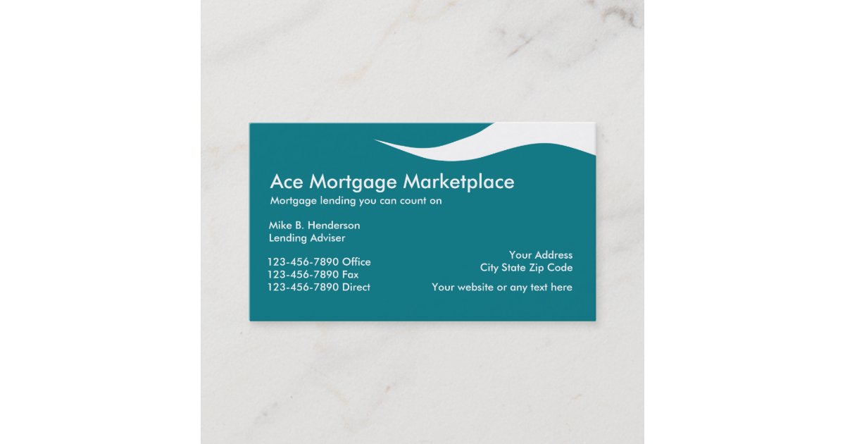 Mortgage Lender Business Cards | Zazzle