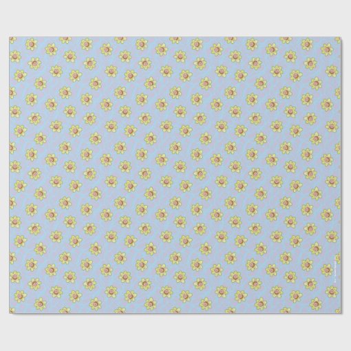 Morty Flower Pattern Wrapping Paper | Zazzle