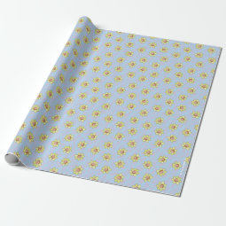 Morty Flower Pattern Wrapping Paper | Zazzle