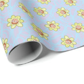 Morty Flower Pattern Wrapping Paper | Zazzle