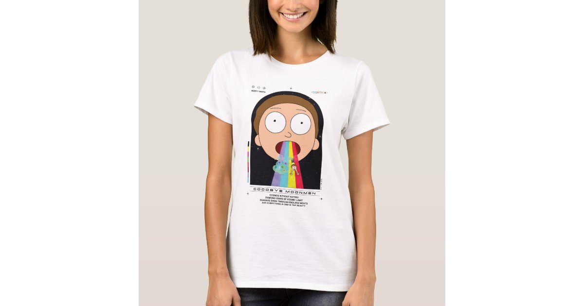 Morty Goodbye Moonmen Quote Graphic T-Shirt | Zazzle