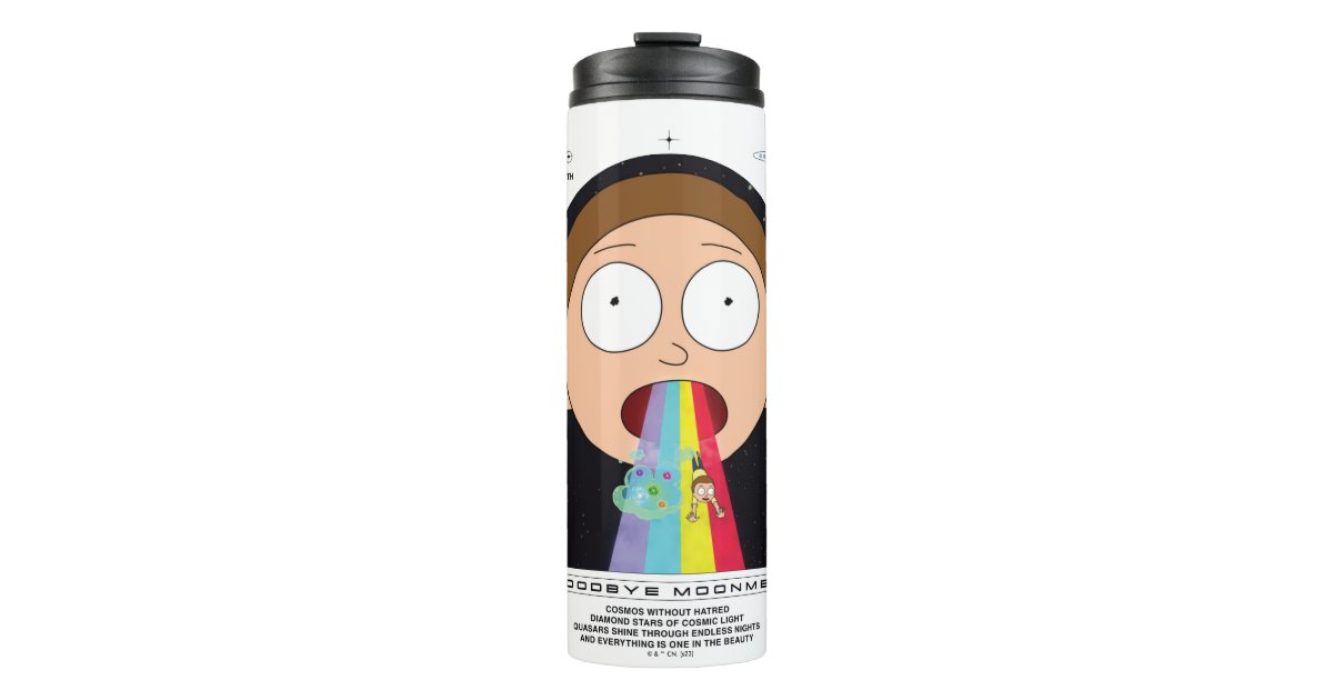 Morty Goodbye Moonmen Quote Graphic Thermal Tumbler | Zazzle