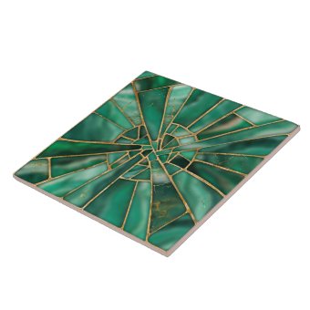 Mosaic Art - Dreamy Malachite Ceramic Tile | Zazzle
