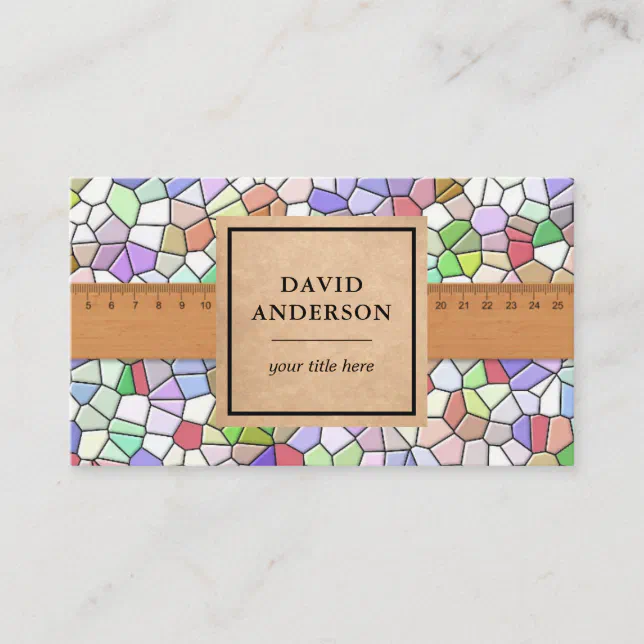 Mosaic Bathroom Kitchen Flooring Tiles Installer Business Card | Zazzle