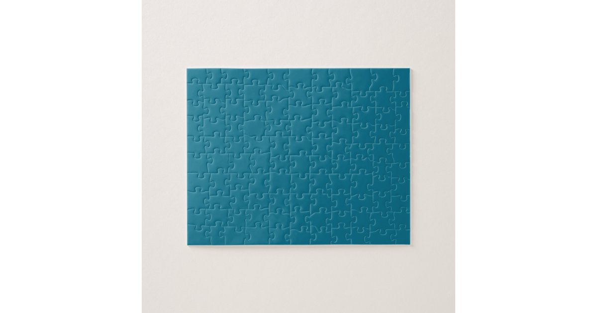 Mosaic Blue Solid Color Jigsaw Puzzle | Zazzle