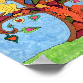 Mosaic Cat Tree of Life Poster | Zazzle