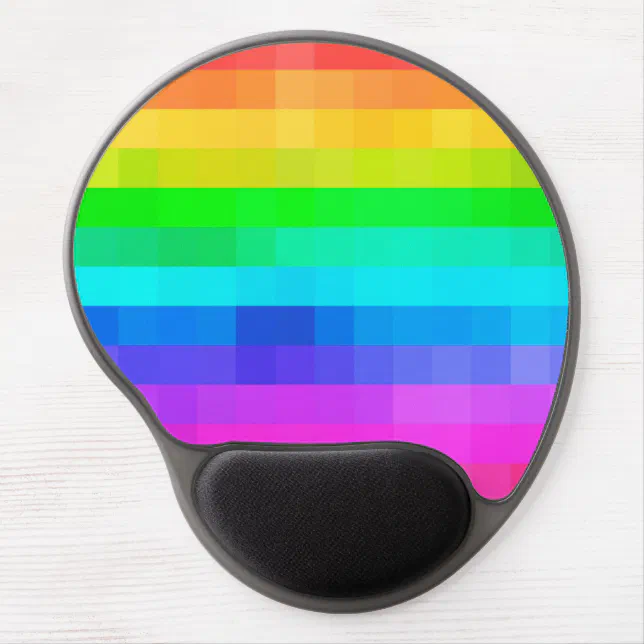Mosaic Colorful Rainbow Pride Geometric Modern Gel Mouse Pad | Zazzle
