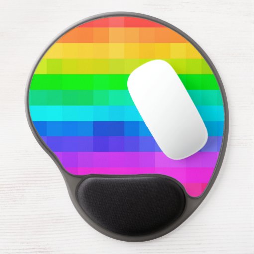 Mosaic Colorful Rainbow Pride Geometric Modern Gel Mouse Pad | Zazzle