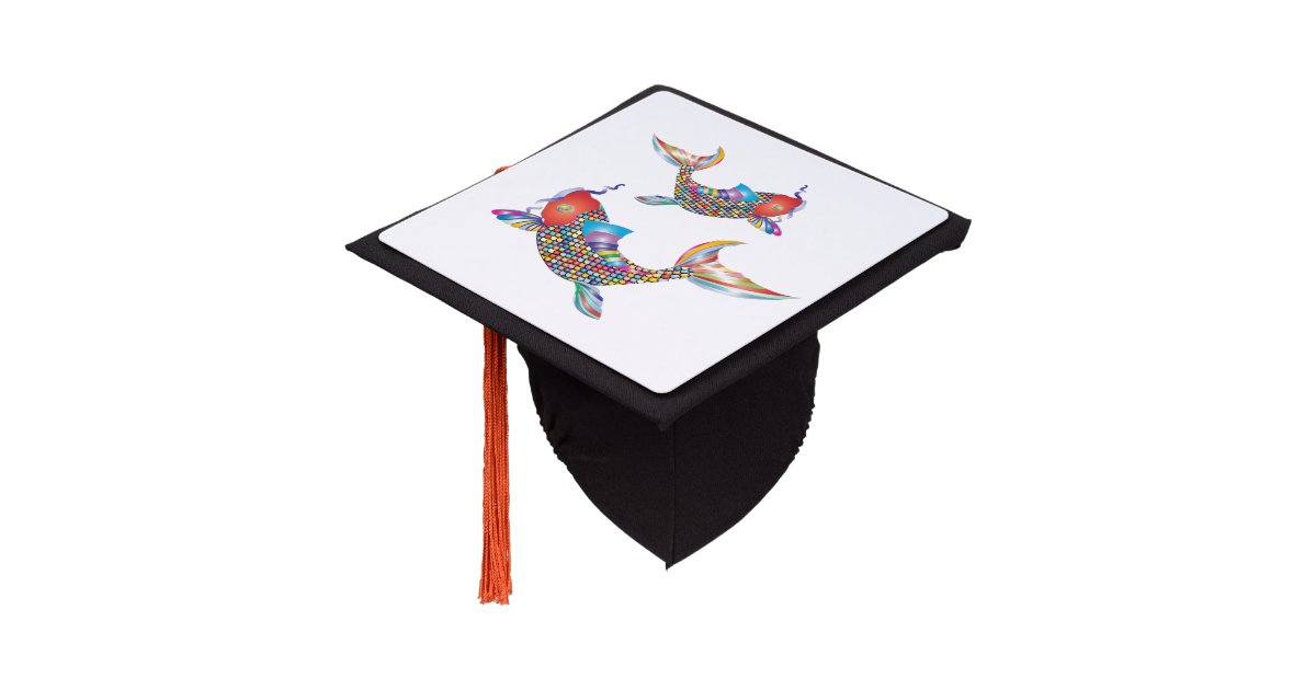 Mosaic Fish Graduation Cap Topper | Zazzle