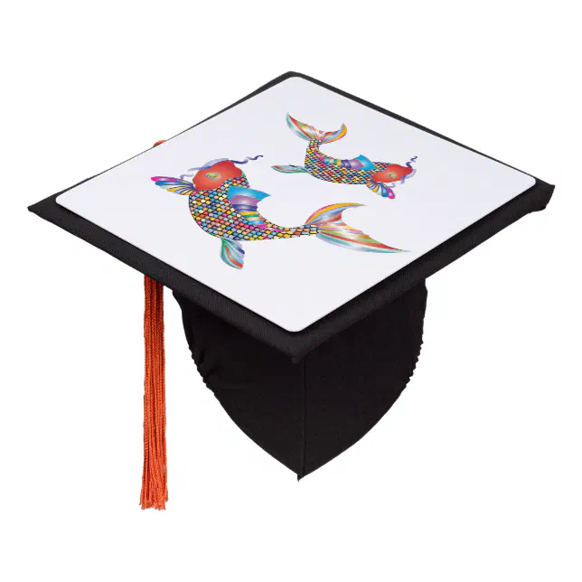 Mosaic Fish Graduation Cap Topper | Zazzle