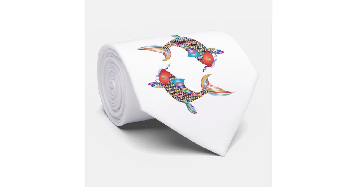 Mosaic Fish Neck Tie | Zazzle