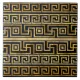 Mosaic Greek Meander Greek Key Black and Gold Ceramic Tile | Zazzle