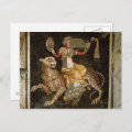 Mosaic of Dionysus riding a Leopard c.180 AD Postcard | Zazzle