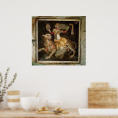 Mosaic of Dionysus riding a Leopard c.180 AD Poster | Zazzle