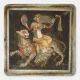 Mosaic of Dionysus riding a Leopard c.180 AD Square Sticker | Zazzle