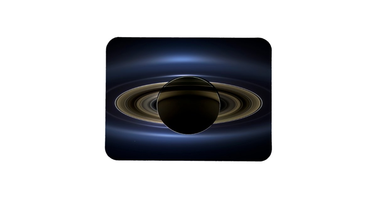 Mosaic Of The Saturn System Backlit By The Sun. Magnet | Zazzle