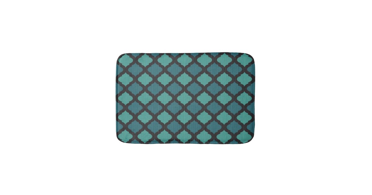 Mosaic pattern in arab style bathroom mat | Zazzle