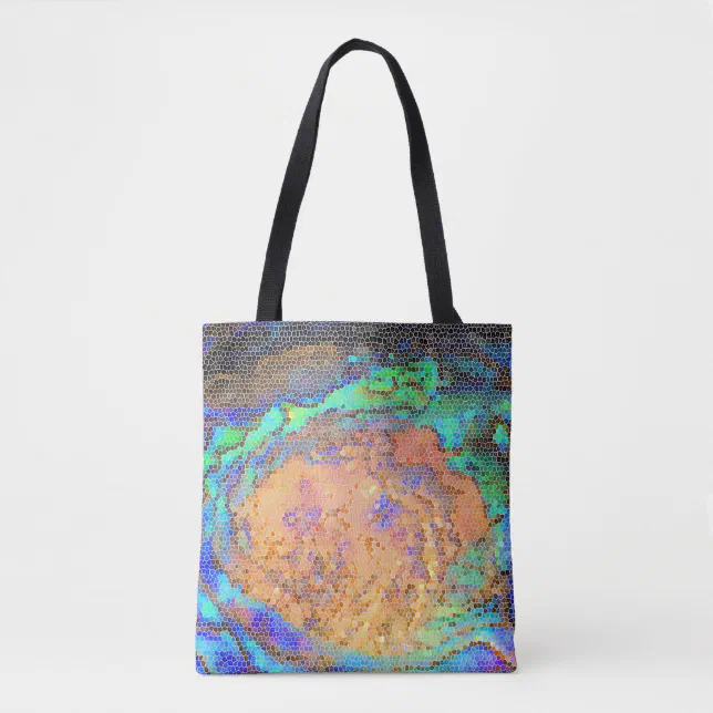 Mosaic Polished Abalone Shell Pattern Abstract Tote Bag | Zazzle