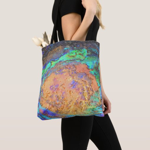 Mosaic Polished Abalone Shell Pattern Abstract Tote Bag | Zazzle