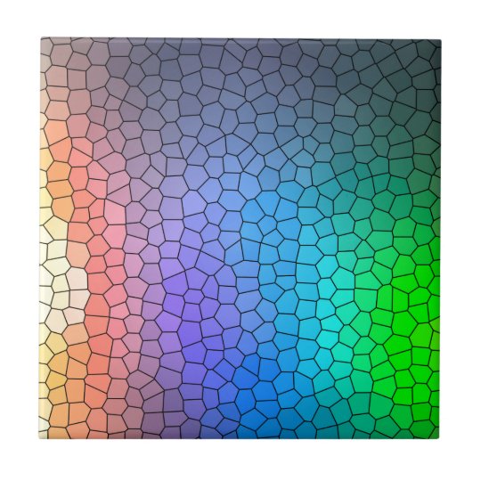 Mosaic Rainbow Tile | Zazzle.com