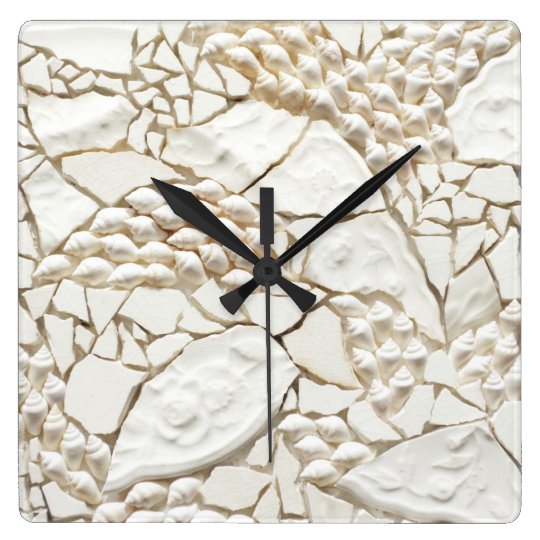 Mosaic shell tile clock | Zazzle.com